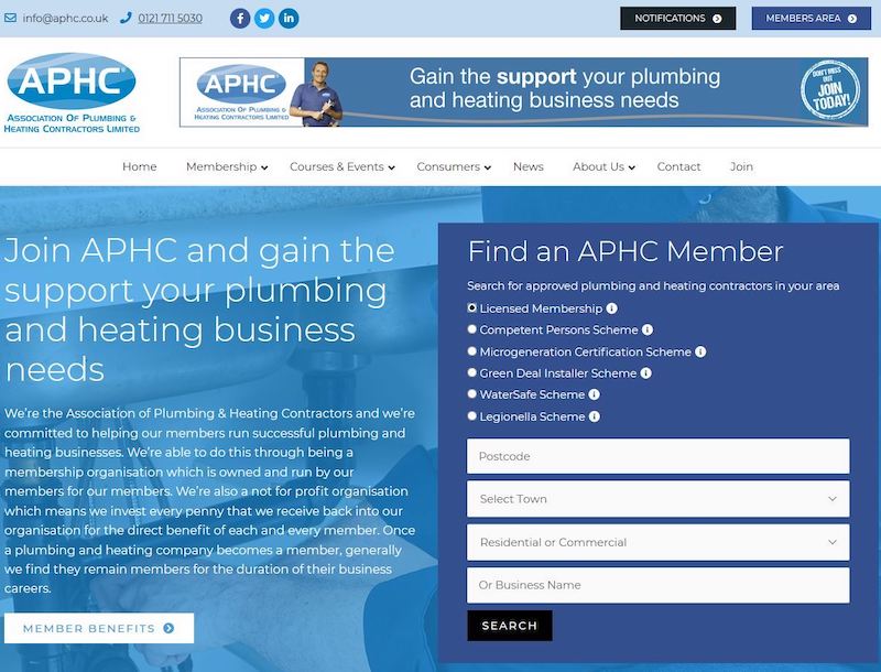 APHC launches new website - PHAM News - Plumbing, Heating and Air ...